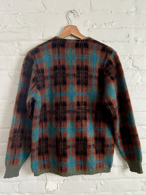 1960's Plaid Jersild Mohair Cardigan - Gem