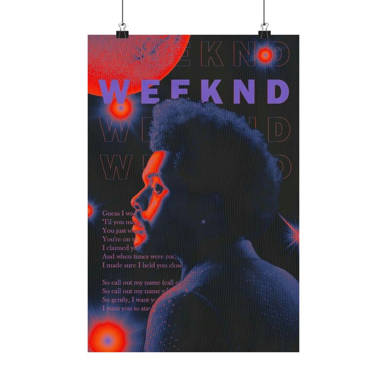 The Weeknd Poster,the Weeknd Print, Aesthetic the Weeknd Room Decor ...