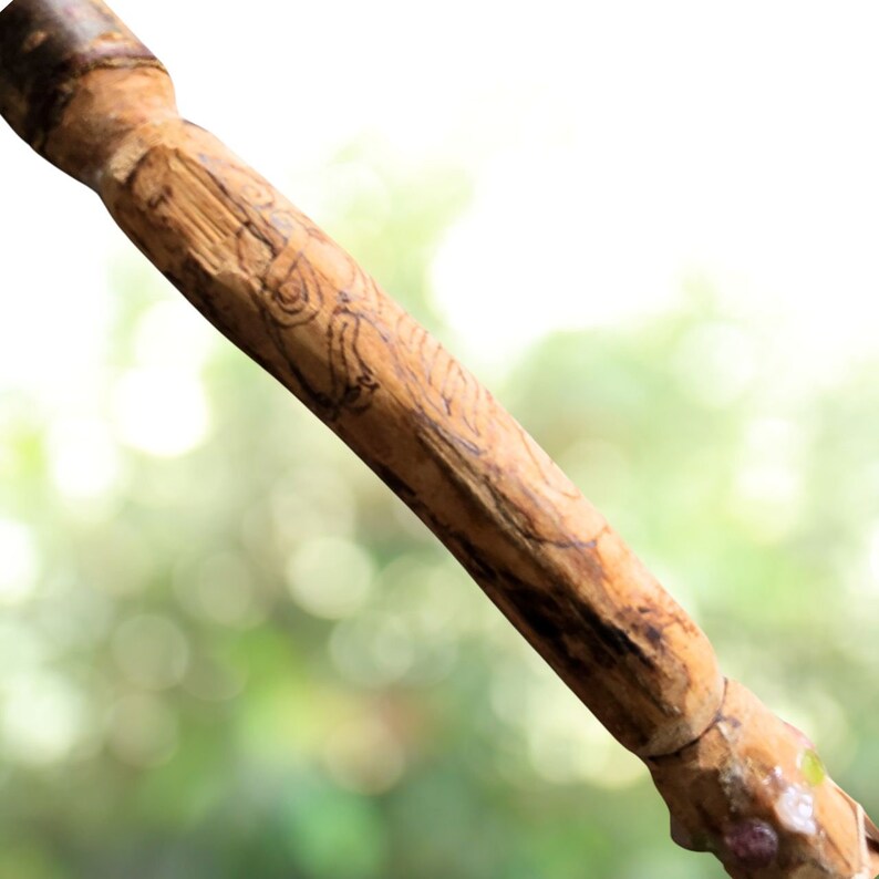 Handcrafted Japanese Cherry Long Ritual Wand Druids Wand | Celtic ...