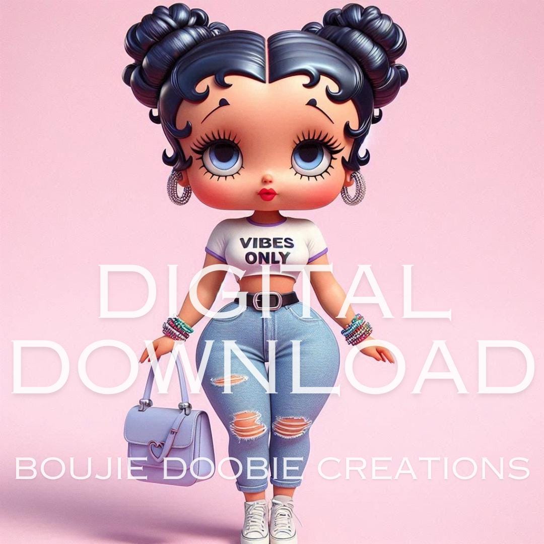 Betty Boop Beauty Chibi Vibes Only Pastel Girl Svg Png Sublimation ...