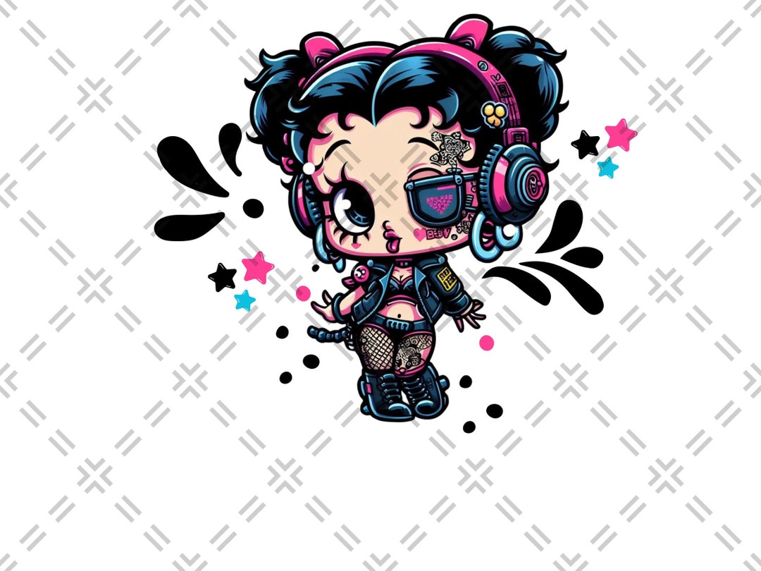 Betty Boop Punk Rock Png Rock & Roll - Etsy Australia
