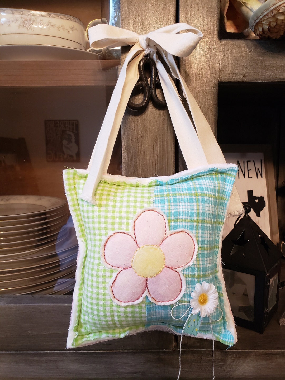 Vintage Quilt Door Hanger Peg Hanger Daisy Flower - Etsy