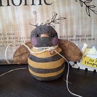 Primitive Bumble Bee Spring Decor: Muslin Burlap Accent - Etsy