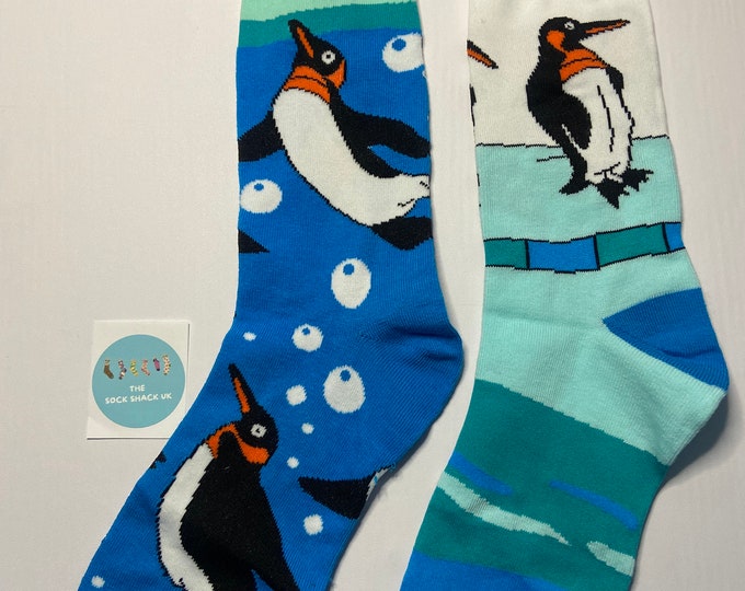 Penguin Print Socks, Novelty Socks, Animal Socks, Arctic Socks, Pingu ...