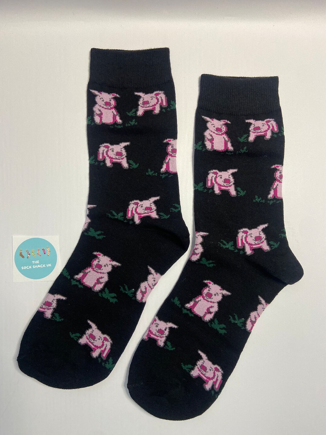 Pig Print Socks, Piglet Socks, Animal Socks, Stocking Filler, Xmas Gift, Christmas, Dad Gifts ...