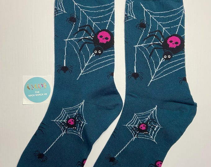 Spider Web Print Socks, Pumpkin Socks, Halloween Sock, Skeleton, Ghost ...