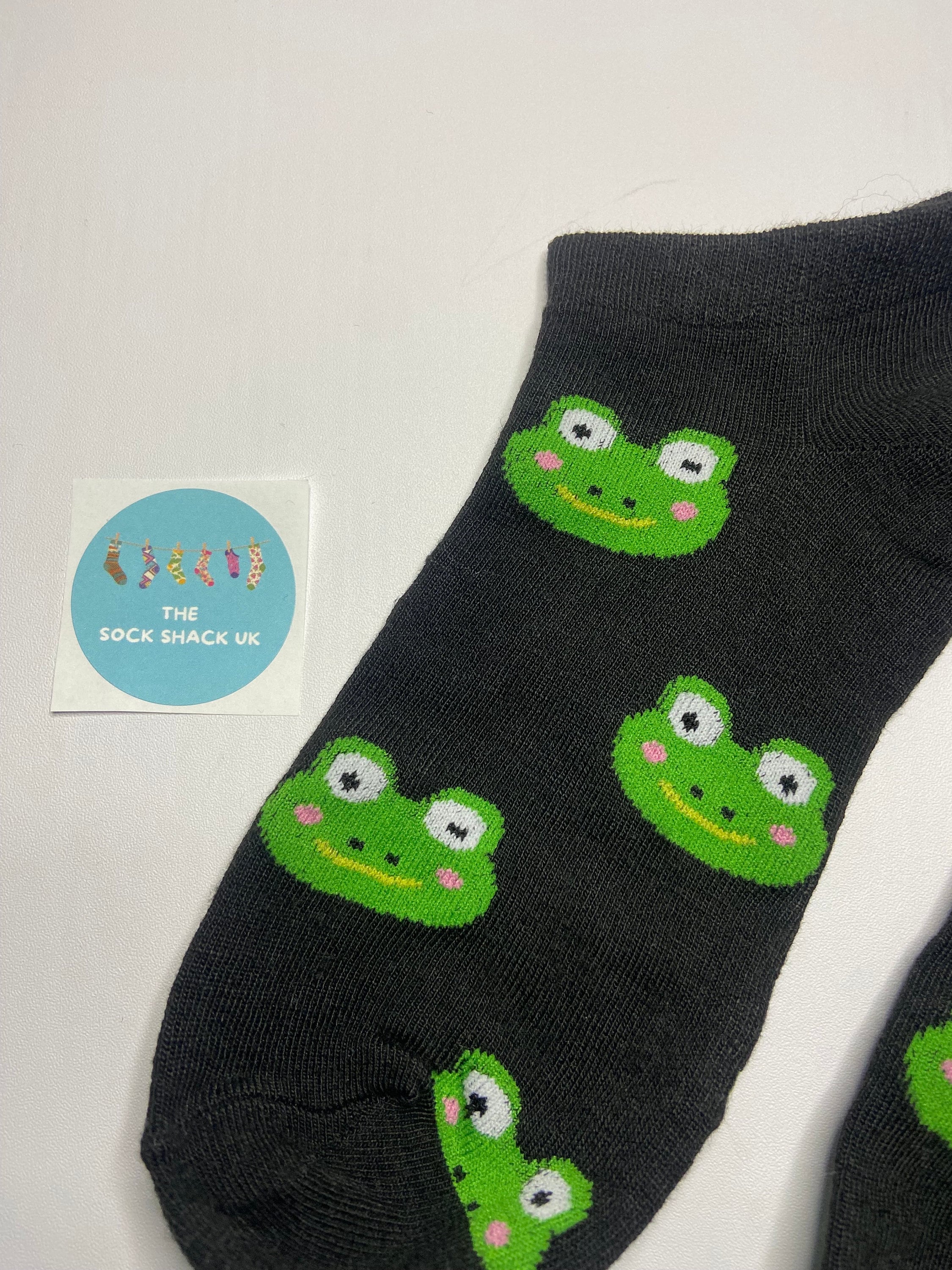 Frog Print Ankle Socks, Novelty Socks, Animal Socks, Stocking Filler ...