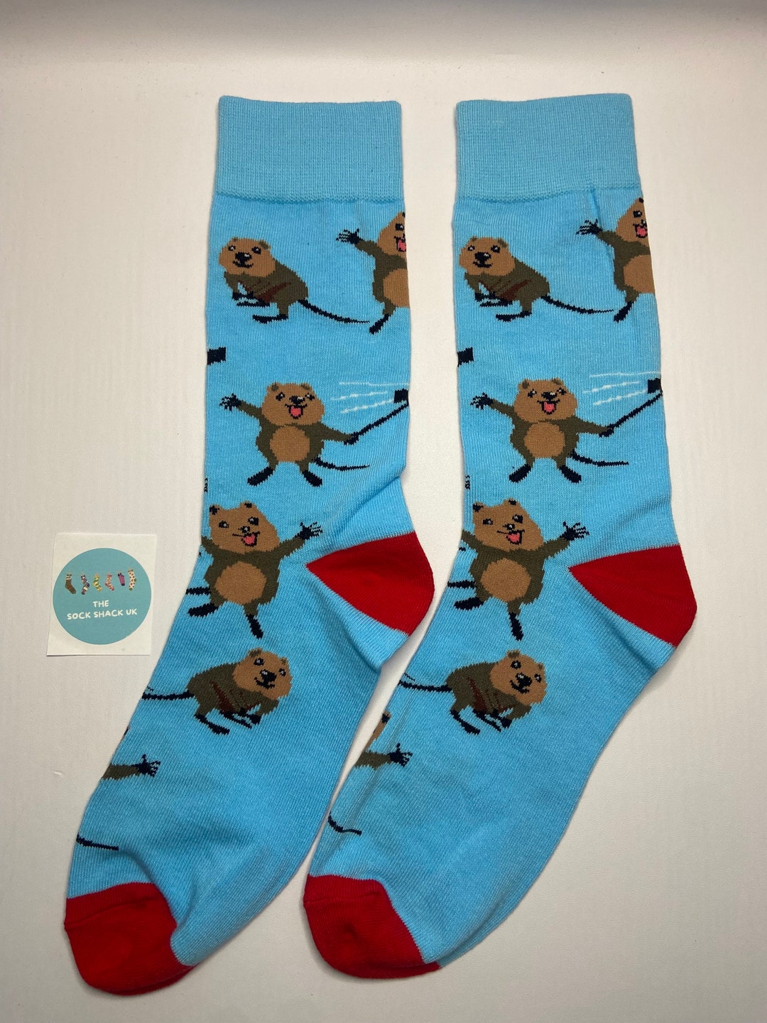 Beaver Print Socks, Novelty Socks, Animal Socks, Stocking Filler, Xmas ...