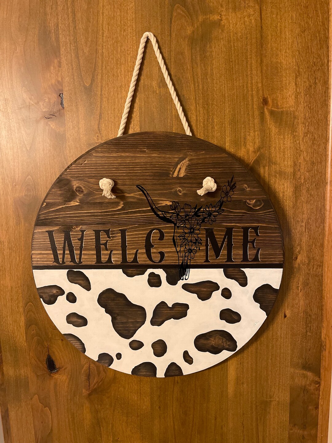 Cow Print Welcome Sign - Etsy
