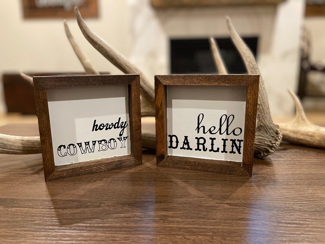 Hello Darlin/howdy Cowboy - Etsy