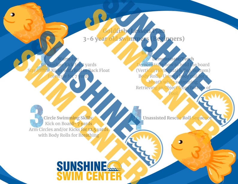 Learn to Swim- Lesson Plans Level 4-6 (intermediate Levels) - Etsy