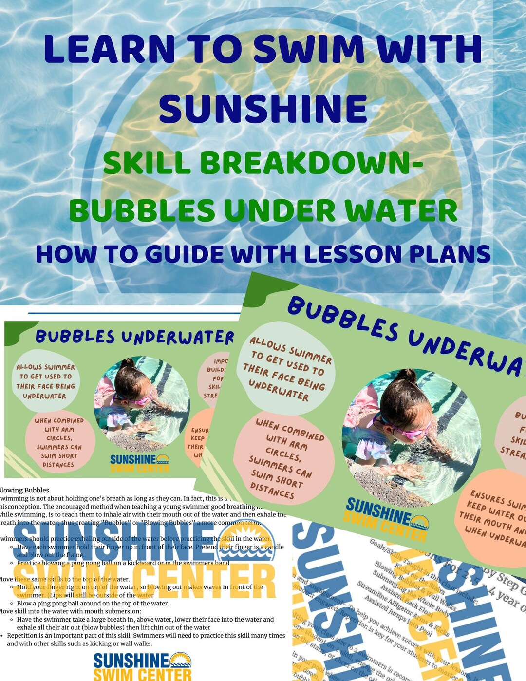 Learn to Swim- Skill Breakdown "bubbles Underwater" - Etsy