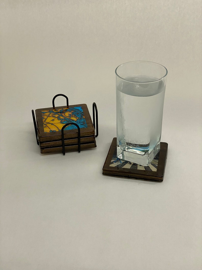 Custom Album Cover Wooden Drink Coasters With Wireless Tap to Play - Etsy