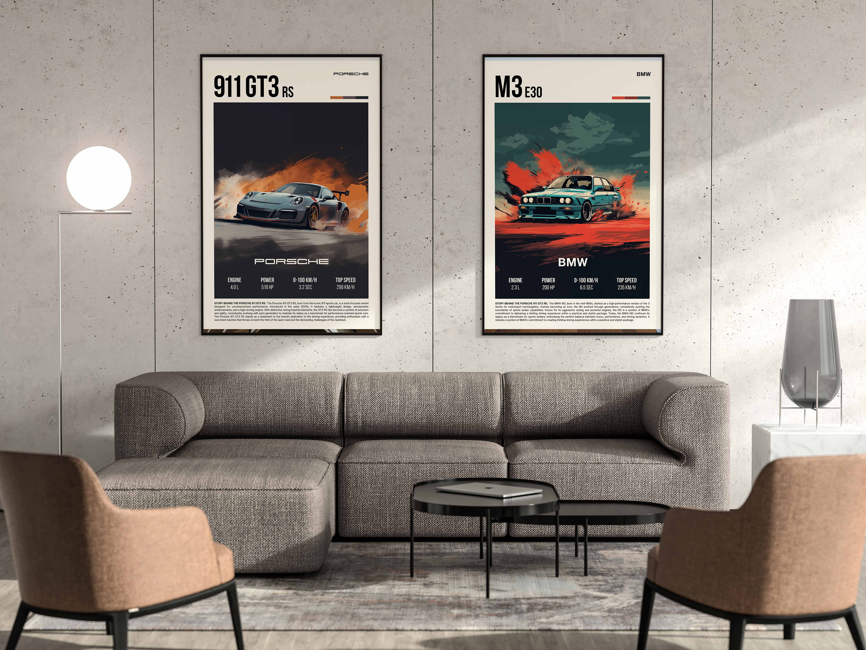 BMW E30 Retro Car Poster - Vintage Classic Auto Art Print, Nostalgic ...