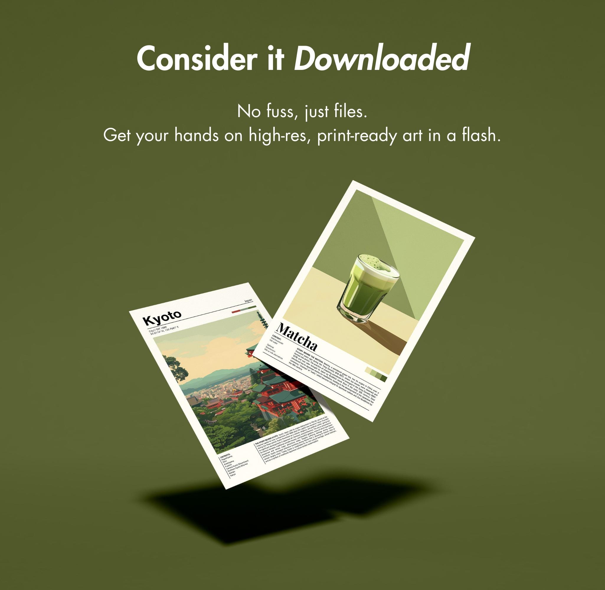 Retro Matcha Poster Vintage Matcha Art Print, Nostalgic Cafe Decor ...