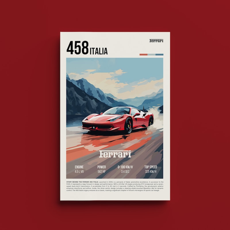 Ferrari Supercar Posters - Etsy