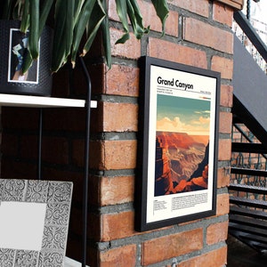 Retro Grand Canyon Poster - Vintage Southwest Wilderness Art Print ...