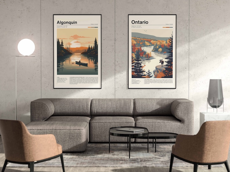 Vintage Ontario Poster - Retro National Park Print - Canada Travel Art ...