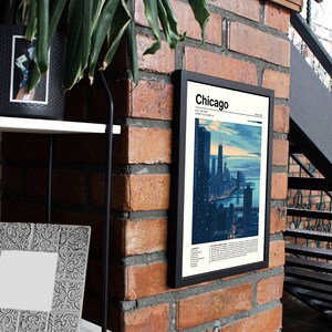 Vintage Chicago Poster - Retro Windy City Wall Art Print, Chicago ...