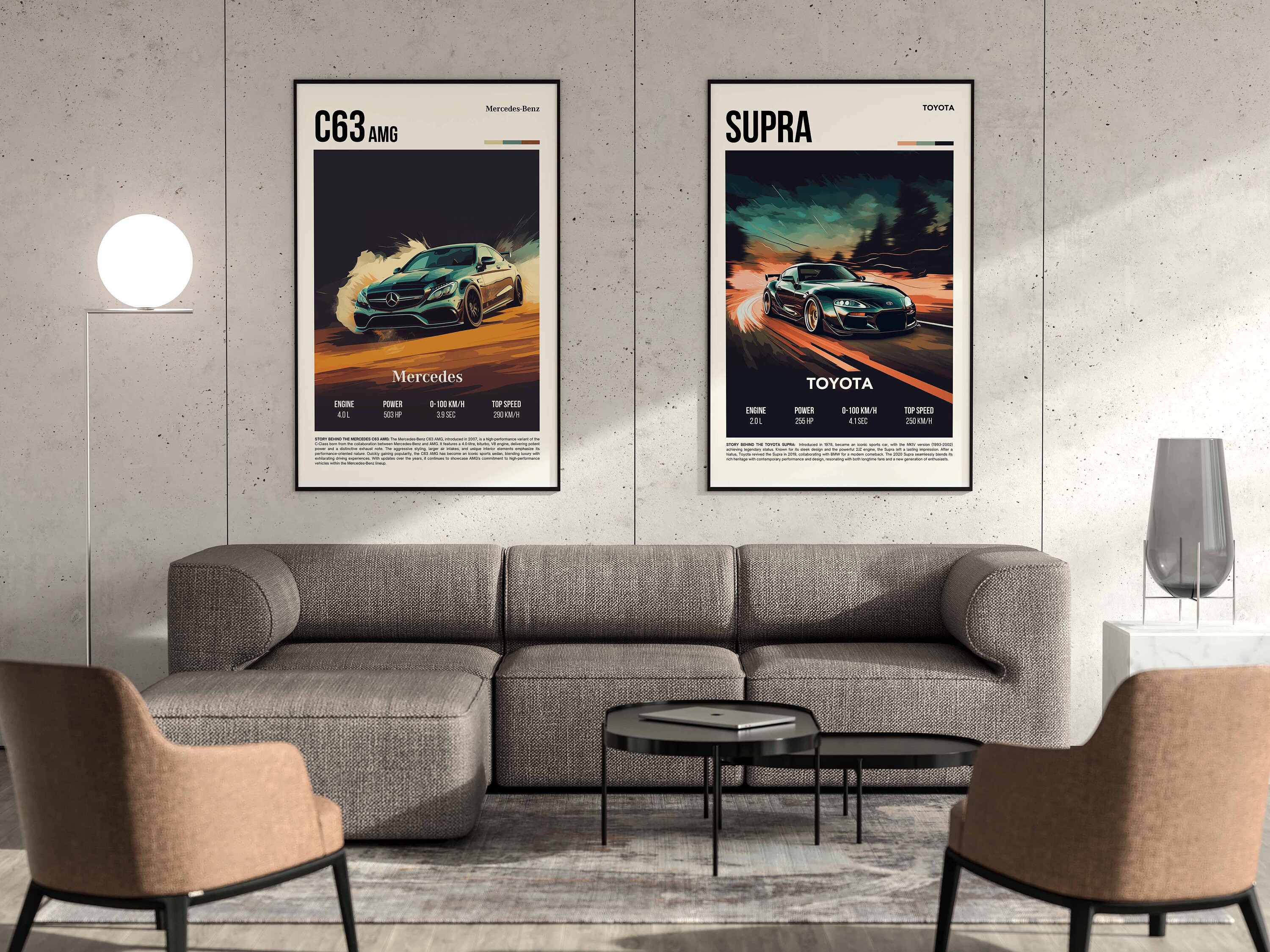 Retro Toyota Supra Automotive Print - Vintage JDM Poster, Classic ...