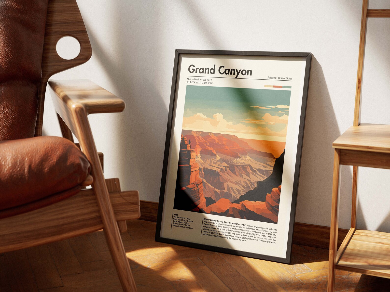 Retro Grand Canyon Poster - Vintage Southwest Wilderness Art Print ...