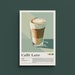 Retro Caffè Latte Poster Vintage Coffee Art Print, Nostalgic Cafe Decor ...