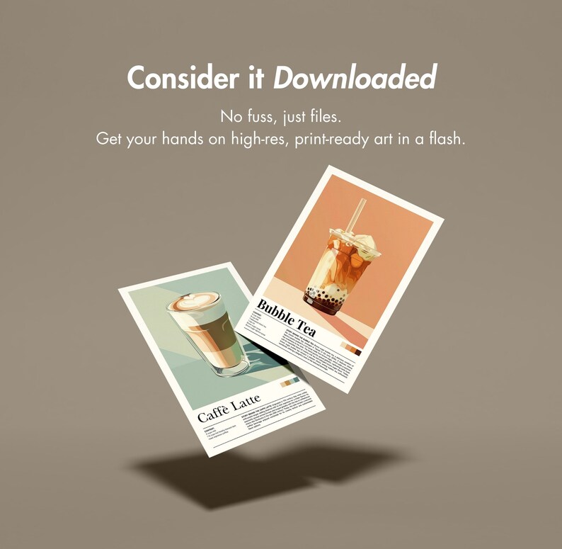 Retro Bubble Tea Poster - Vintage Beverage Art Print, Nostalgic Cafe ...