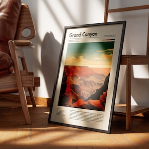 Retro Grand Canyon Poster - Vintage Southwest Wilderness Art Print ...