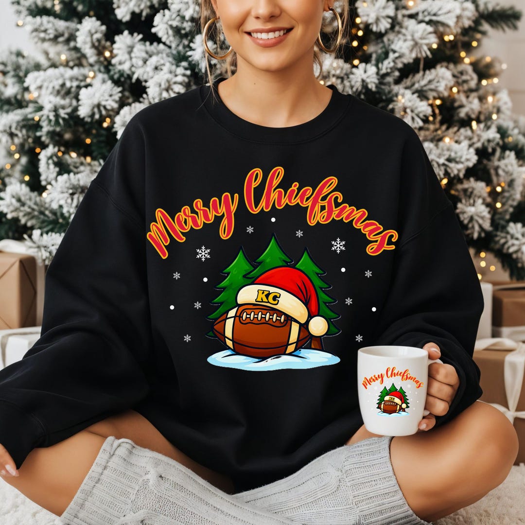 Merry Chiefsmas Sweatshirt, Kansas City Football Christmas Holiday ...