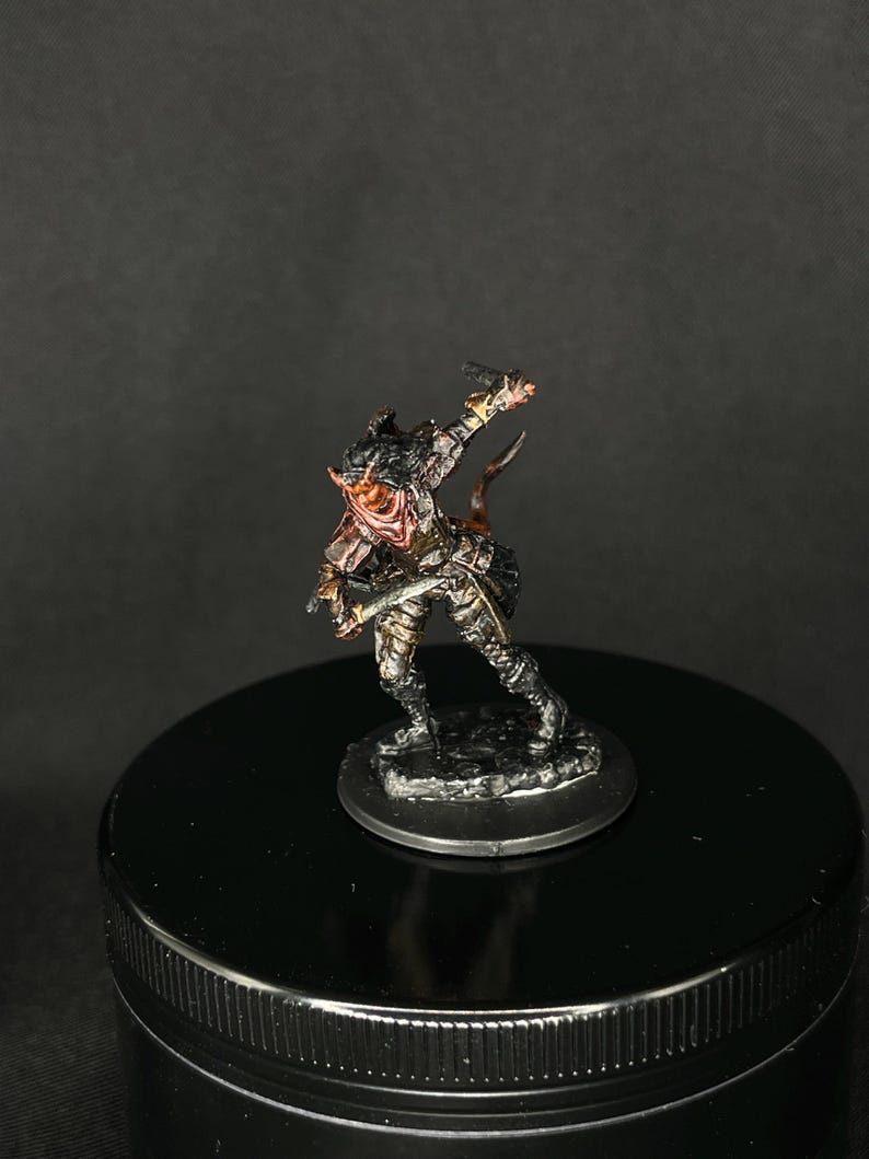 Female Tiefling Rogue Hand Painted Miniature - Etsy
