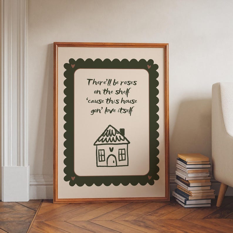 Olivia Dean Lyrics Print Baby Steps Song Quote Poster Cute House ...
