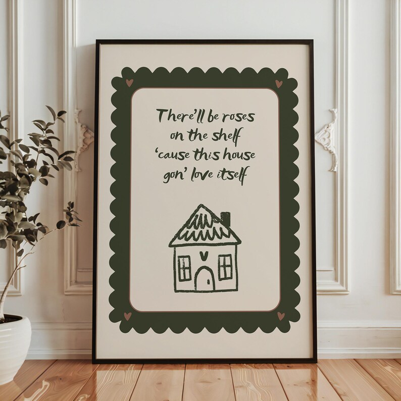 Olivia Dean Lyrics Print Baby Steps Song Quote Poster Cute House ...