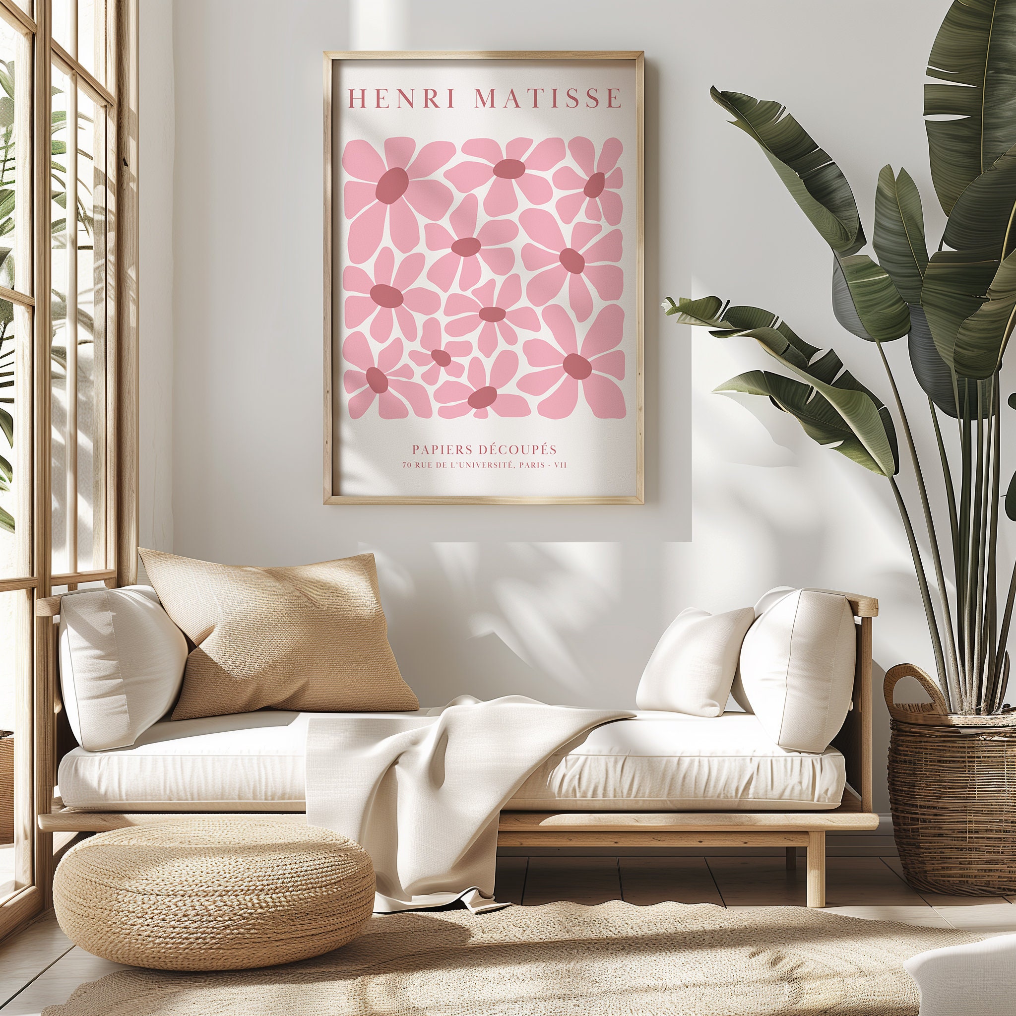 Pink Matisse Flower Poster Flower Market Wall Art Henri Matisse Print ...