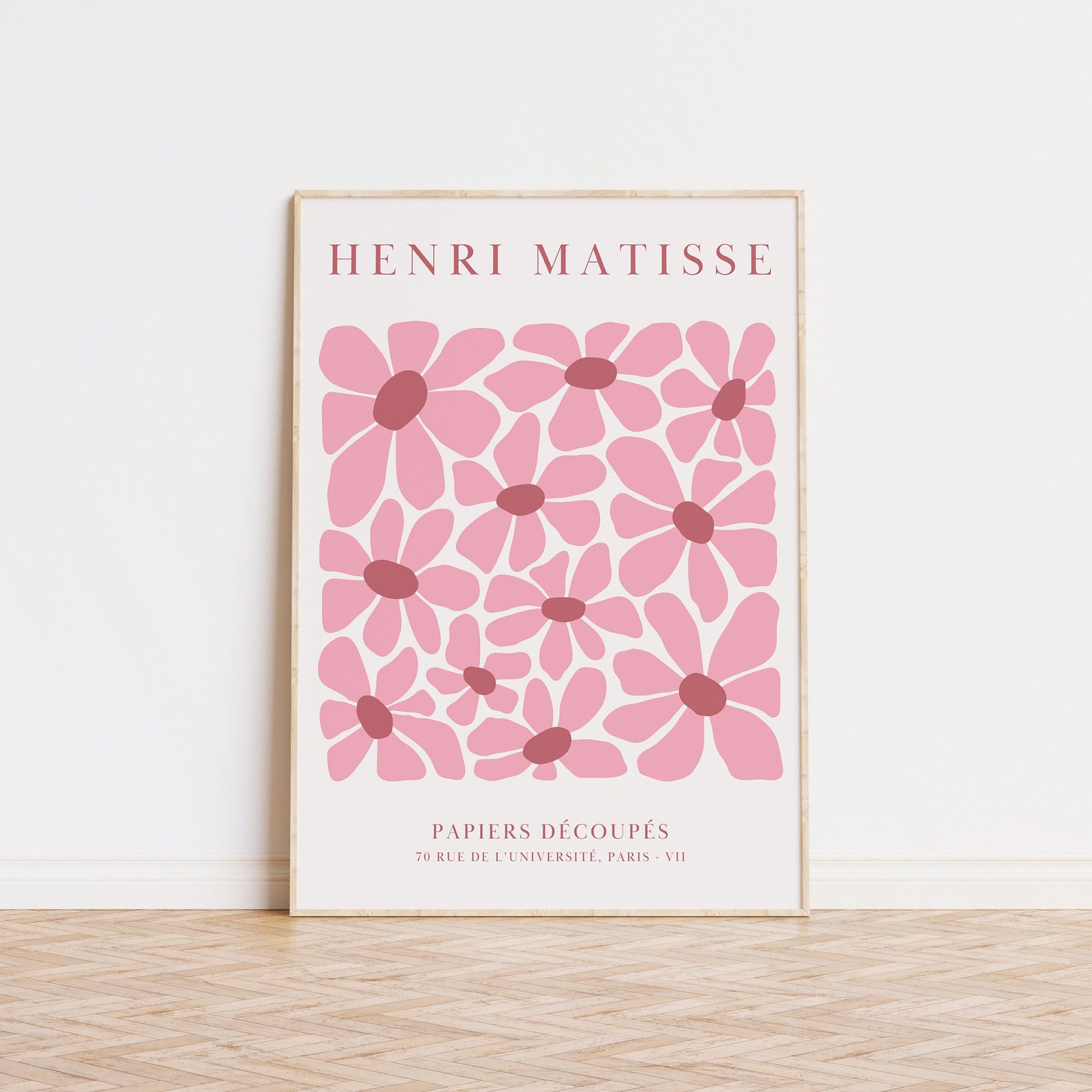 Pink Matisse Flower Poster Flower Market Wall Art Henri Matisse Print ...
