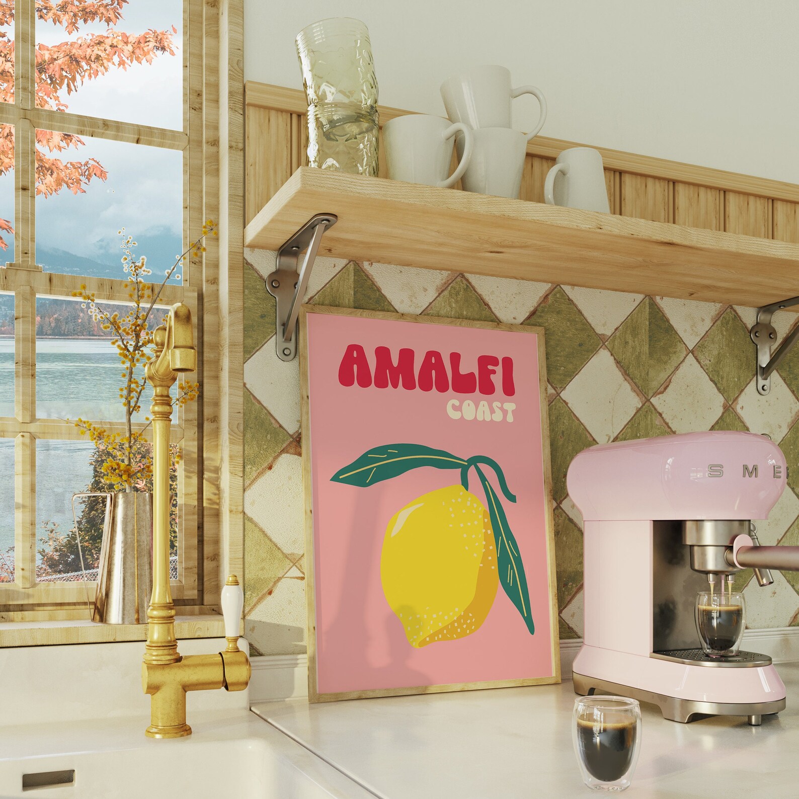 Amalfi Coast Poster Italian Trendy Prints Preppy Travel Poster ...