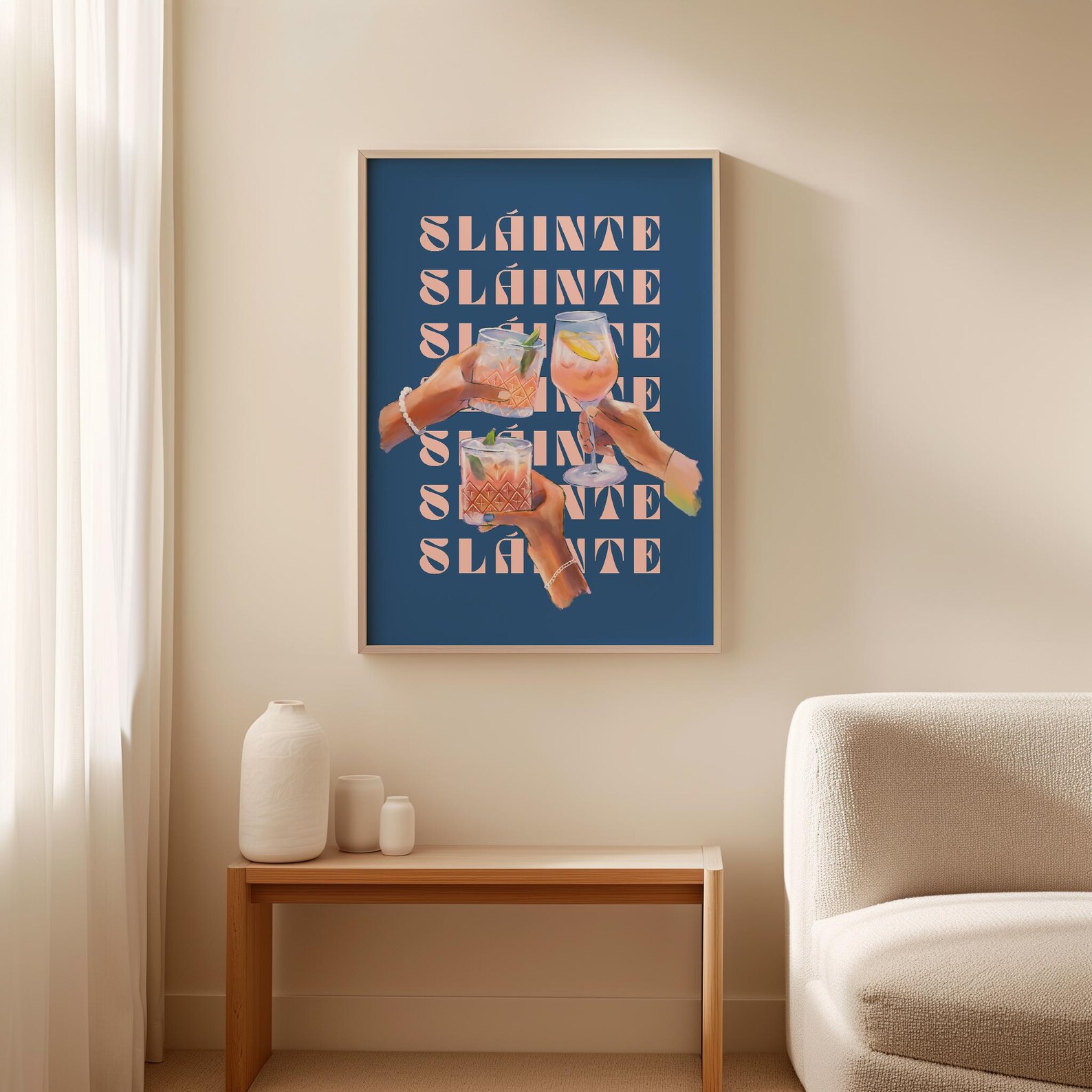 Irish Cheers Sláinte Bar Cart Decor Irish Saying Gifts for Expats ...