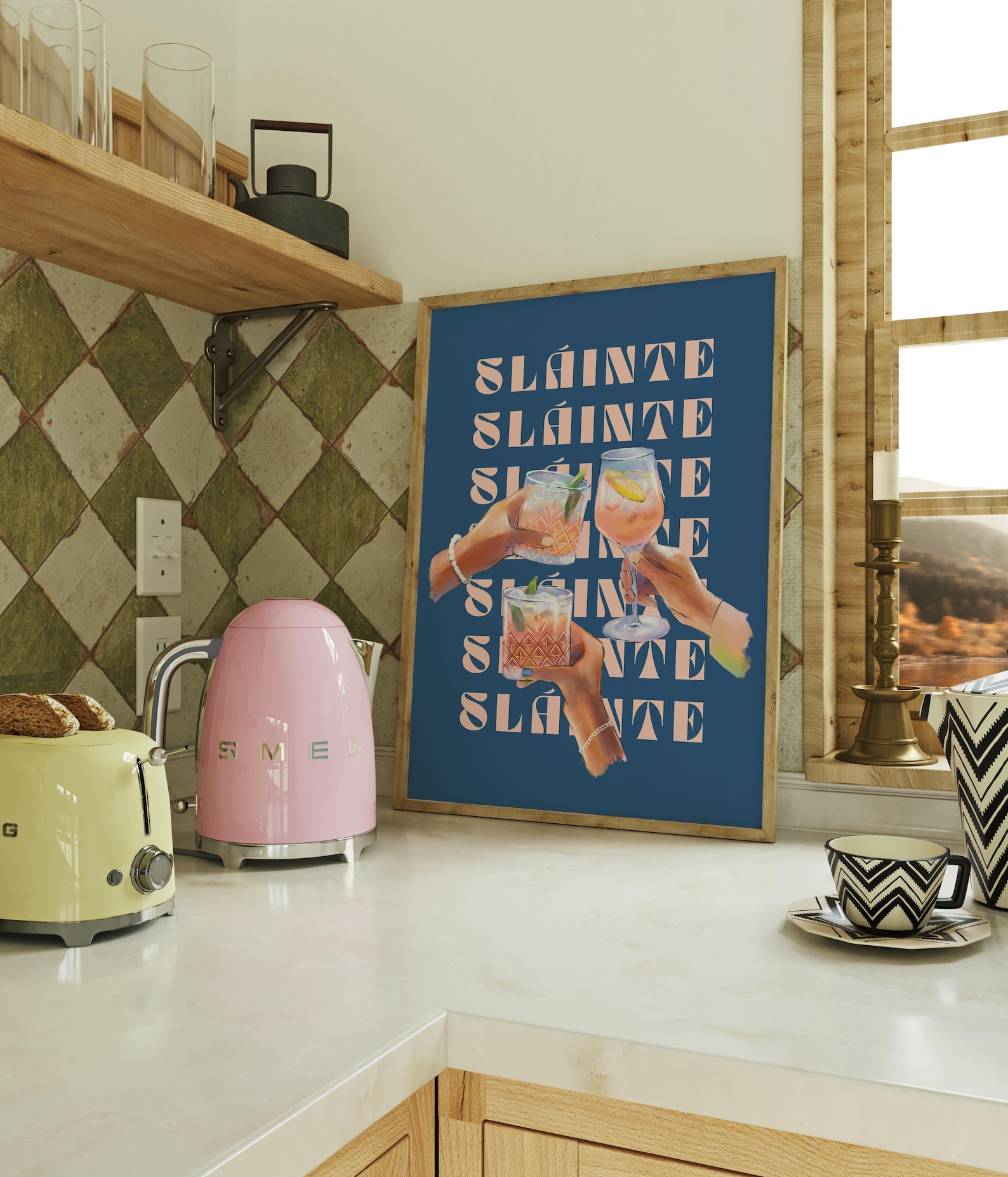 Irish Cheers Sláinte Bar Cart Decor Irish Saying Gifts for Expats ...