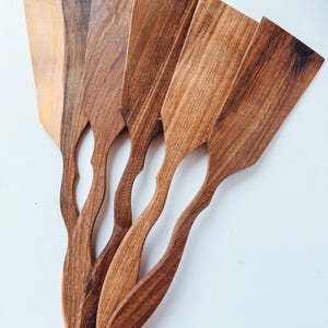 Handmade Wooden Spatulas – 24cm & 31cm – Rustic Kitchen Utensils - Etsy