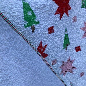 Christmas Quilt - Trees and Stars - Etsy
