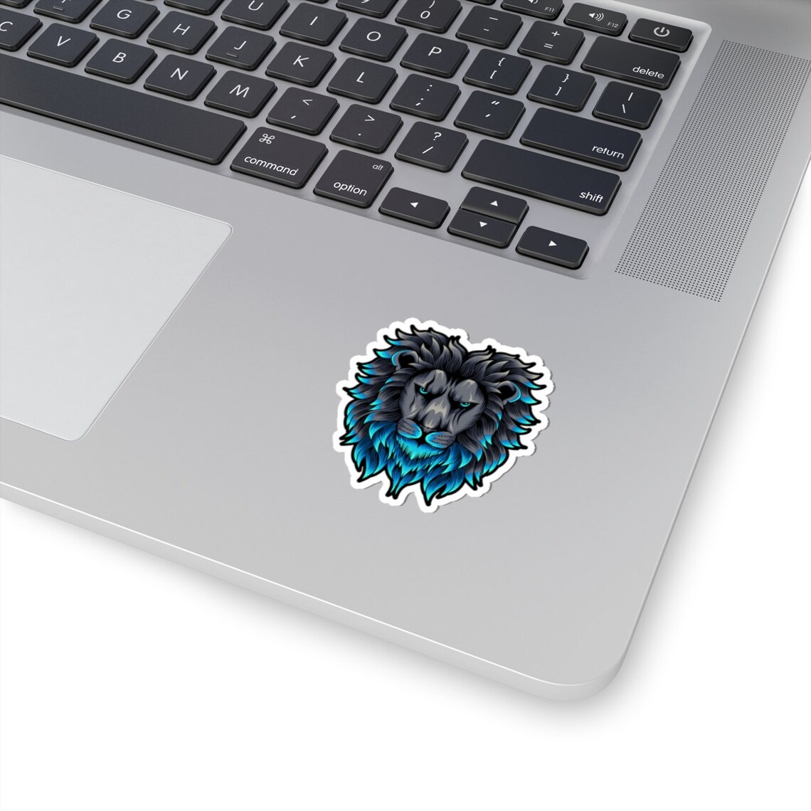 Detroit Football Lion Sticker, Motor City Football Fan Decal, Blue Lion ...