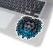 Detroit Football Lion Sticker, Motor City Football Fan Decal, Blue Lion ...