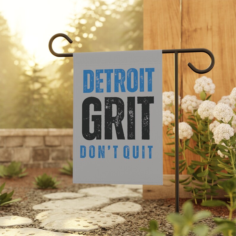 Detroit Grit Don't Quit Garden & House Banner, Detroit Grit Don't Quit ...