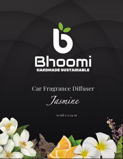 BHOOMI Hanging Car Air Freshener - Hand-painted, Essential Oil, Reusable, Scent, Sustainable ...