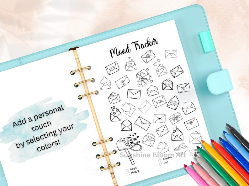 Valentine’s Day Mood Tracker - Printable Mood Tracker - Daily Mood ...