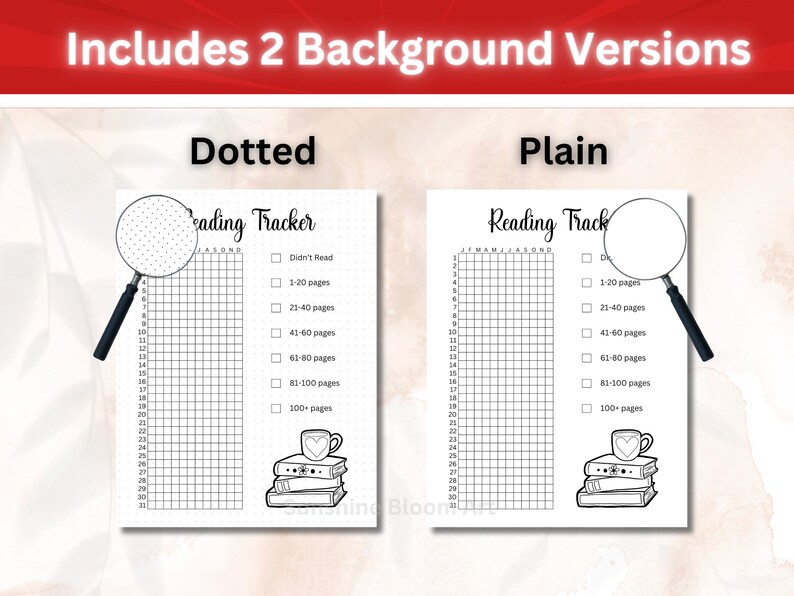 Reading Tracker - Reading Log - Printable Reading Tracker - Daily ...