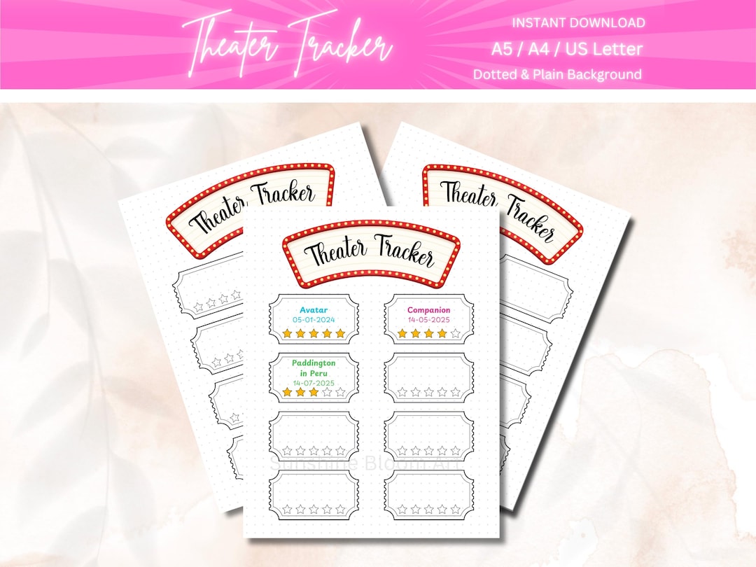Theater Tracker - Theater Log - Theater List - Musical Tracker - Play ...