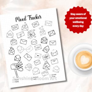 Valentine’s Day Mood Tracker - Printable Mood Tracker - Daily Mood ...