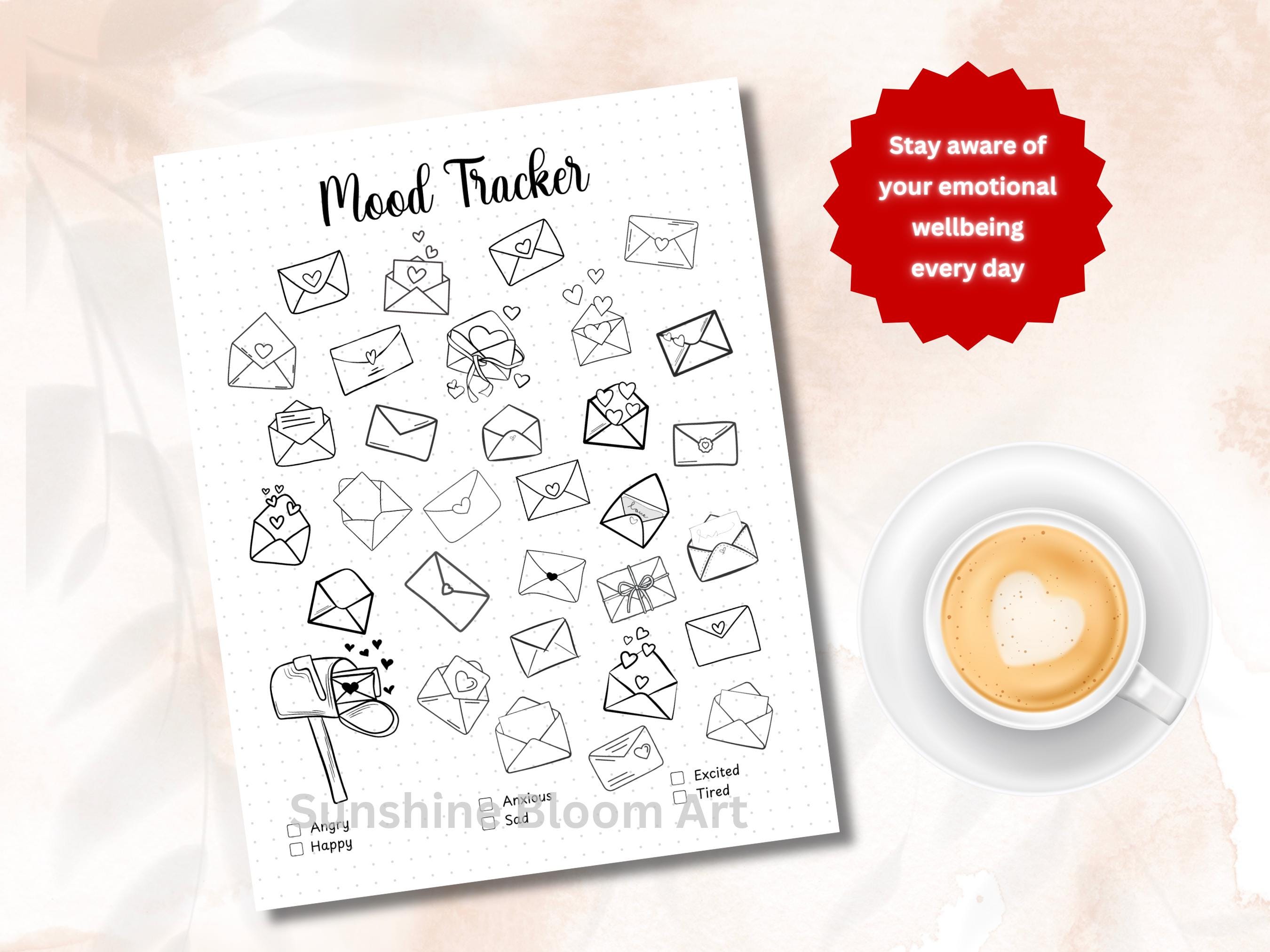 Valentine’s Day Mood Tracker - Printable Mood Tracker - Daily Mood ...