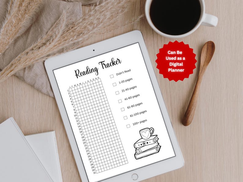 Reading Tracker - Reading Log - Printable Reading Tracker - Daily ...