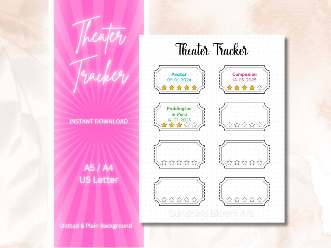 Theater Tracker - Theater Log - Theater List - Musical Tracker - Play ...